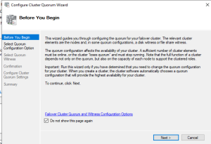 Windows Failover Cluster – Configure a File Share Witness ...