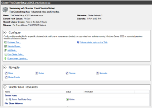 Windows Failover Cluster – Configure a File Share Witness ...